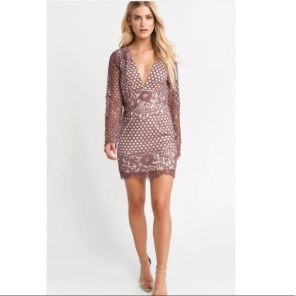 Tobi | Dresses | Tobi Green Lace Mini Dress Lined Long Sleeve Xs | Poshmark